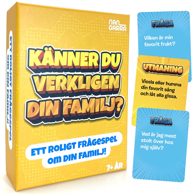 Känner du verkligen din familj Sällskapsspel - Spel för Vuxna och Barn